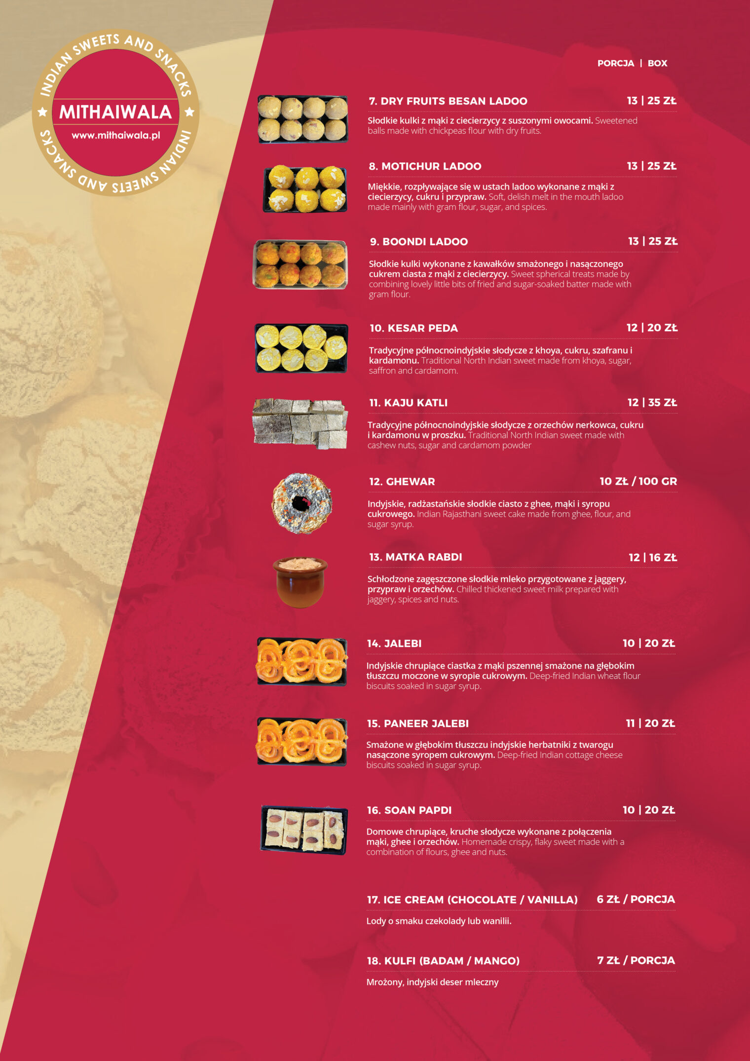 Zobacz menu - Chaiwala Kawiarnia Indyjska Warszawa | Indian Street Food